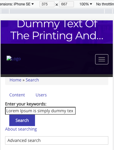 On mobile view search button need space and aligned. [#3386630] | Drupal.org